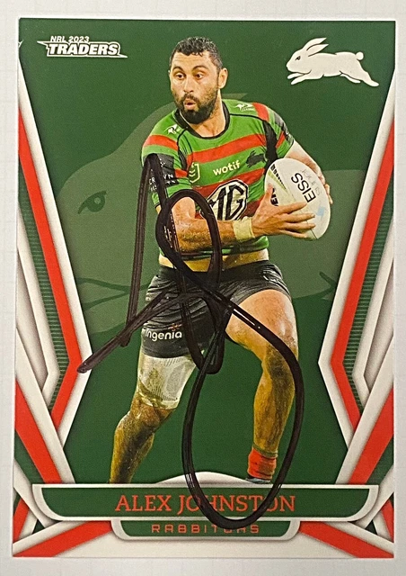ALEX JOHNSTON SOUTH Sydney Rabbitohs 2023 Traders Nrl Signed Card EUR 6 ...