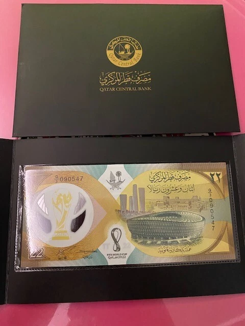 BILLET QATAR 22 Riyals Commemorative WORLD CUP QATAR 2022 Polymer FIFA ...