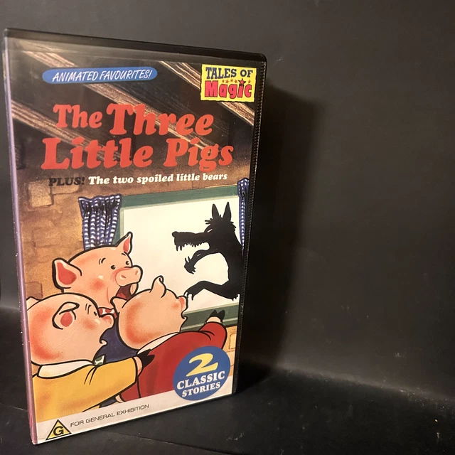 TALES OF MAGIC: The Three Little Pigs VHS 1994 Small Case Tested GC No ...