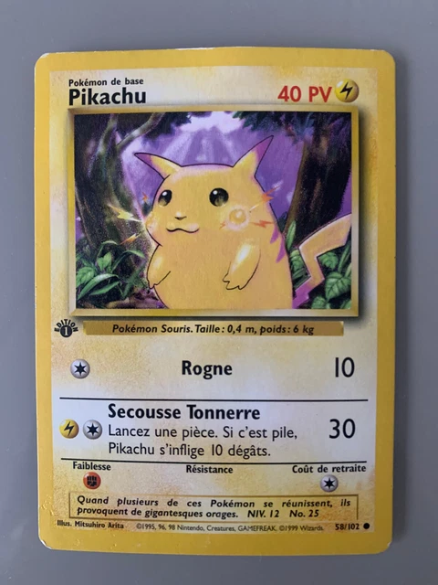 CARTE POKÉMON WIZARD Set de Base Pikachu 58/102 édition 1 EUR 40,00 ...