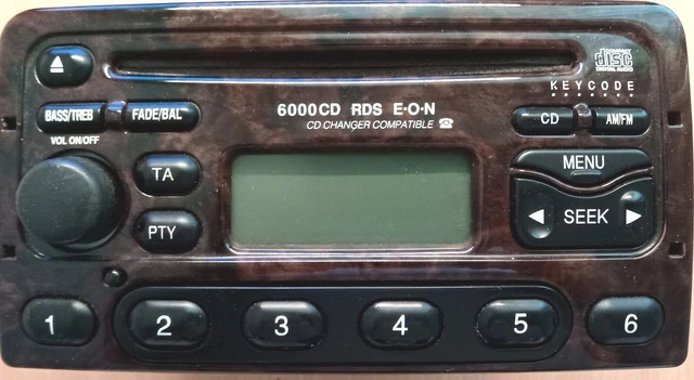 AUTORADIO FORD 6000 CD RDS EON in Wurzelholzoptik mit Key EUR 69,99 ...
