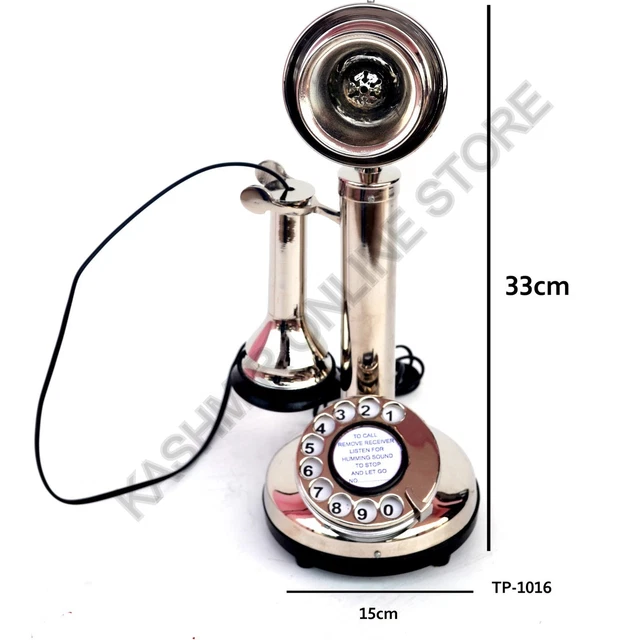BRASS NICKEL & Iron Telephone-Elegant Antique Style Telephone for Home ...
