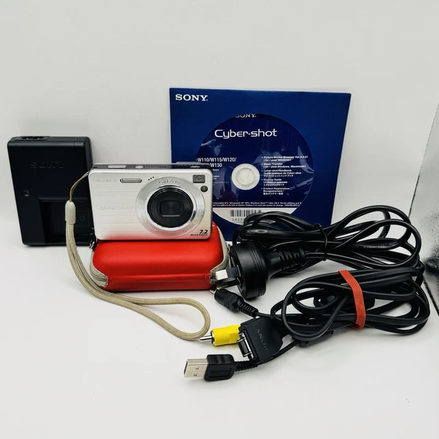 SONY CYBER SHOT DSC-W110 Digital Camera Compact Tested Charger Cables ...