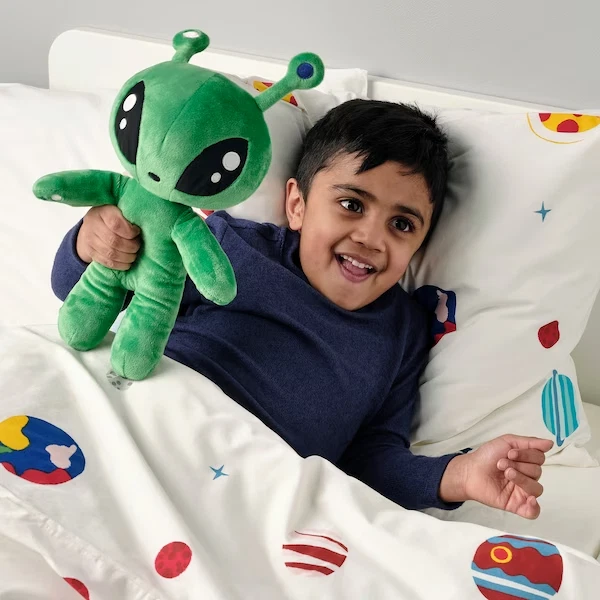 IKEA ORIGINAL SOFT Toy Green Alien Plush Stuffed Animal Toys New 13 ...