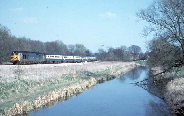 35MM SLIDE BR British Railways Diesel Loco Class 50 50020 @ Kintbury 05 ...