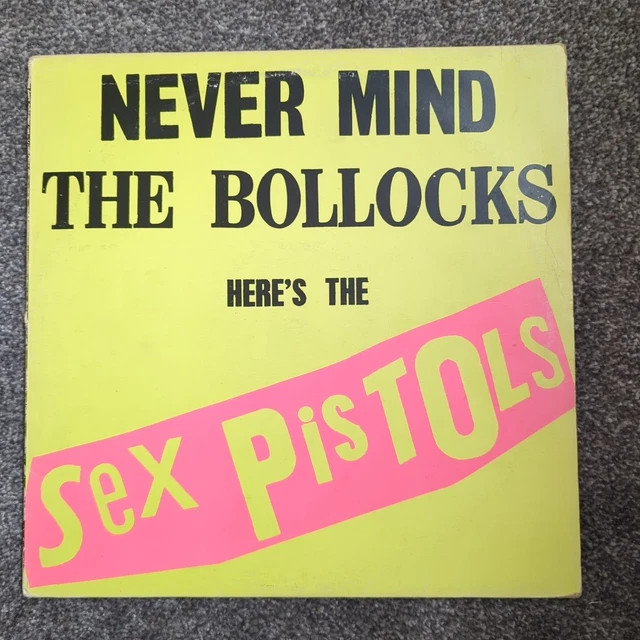 Sex Pistols Never Mind The Bollocks Vinyl Lp V2086 A7 B6 Plain Back