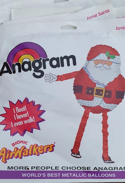 JOB LOT 10 x Father Christmas Santa Airwalker Foil Balloon - Requires ...