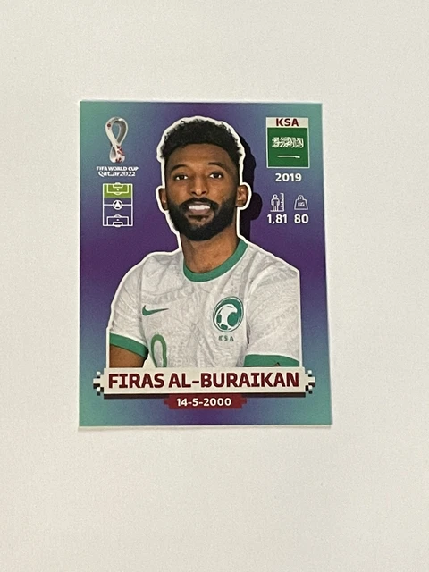 PANINI WORLD CUP Qatar 2022 Firas Al-Buraikan Sticker No Ksa18 EUR 1,78 ...