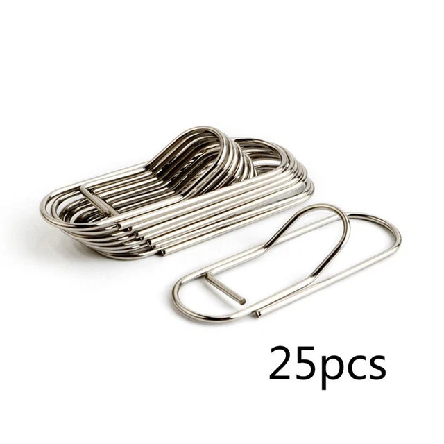 25PCS LARGE PAPERS Clips Metal Binder Clip Book Page Divider Mini Metal ...