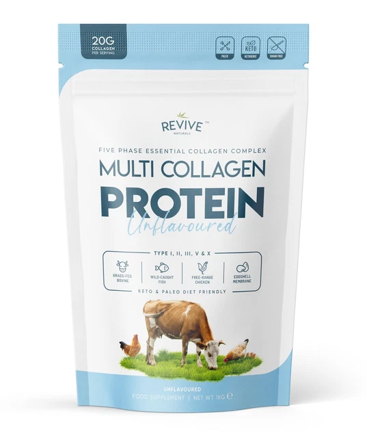 MULTI COLLAGEN PROTEIN Powder (1kg) - Types I, II, III, V & X ...