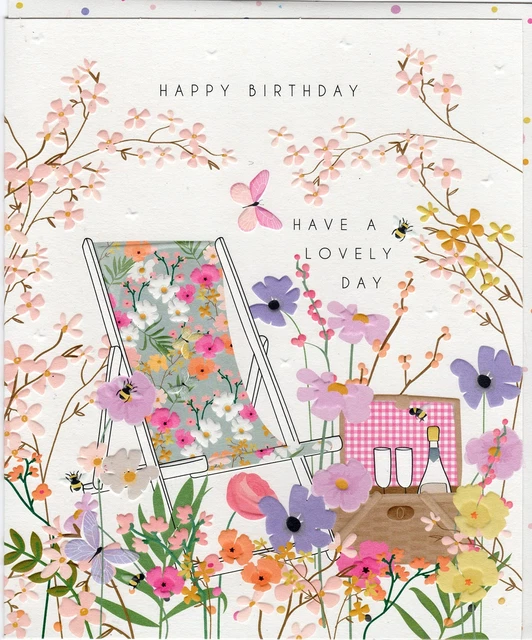 BELLY BUTTON DESIGNS Biglietto di auguri di compleanno con goffratura ...