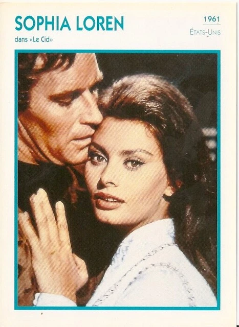 SOPHIA LOREN - Carte Fiche Cinema Portrait De Stars EUR 2,50 - PicClick FR