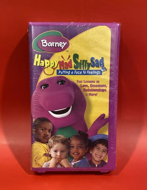 BARNEY HAPPY MAD Silly Sad VHS Tape Clamshell 2003 Putting A Face To ...