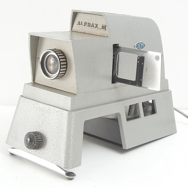 VINTAGE GNOME ALPHAX 3 35mm FILM SLIDE PROJECTOR With 85mm f/2.8 LENS ...