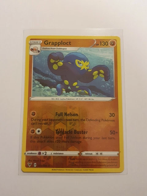 GRAPPLOCT 101/185 POKEMON TCG Card SWSH Vivid Voltage Rare Reverse Holo £2.99 - PicClick UK