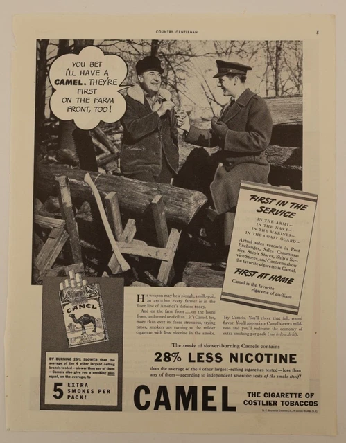 VINTAGE WW2 ERA Country Gentleman Camel Cigarettes/International ...