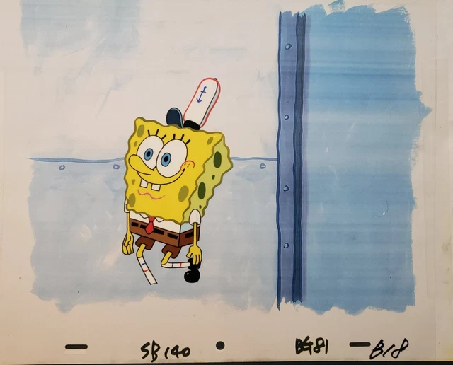 SPONGEBOB SQUAREPANTS ANIMATION Production Cel Featuring Spongebob! £ ...