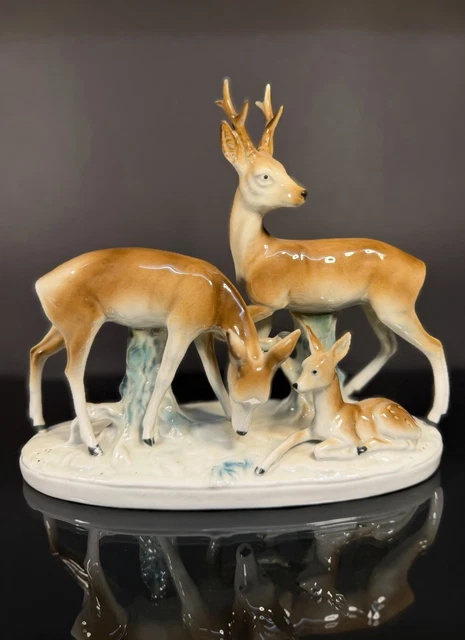 WAGNER & APEL Porzellan Figur Reh Hirsch Kitz Vintage 2951 EUR 120,00 ...