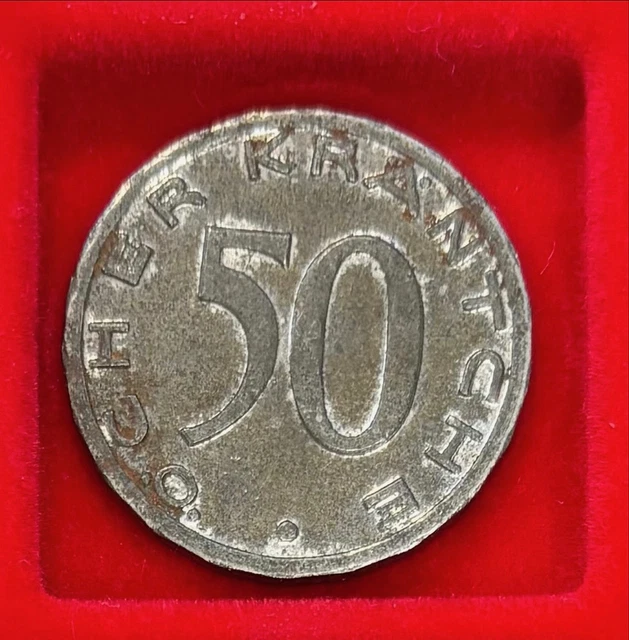 NOTGELD! 50 PFENNIG (Öcher Kräntche) Aachen 1920; Funck 1.11 A EUR 1,00 ...