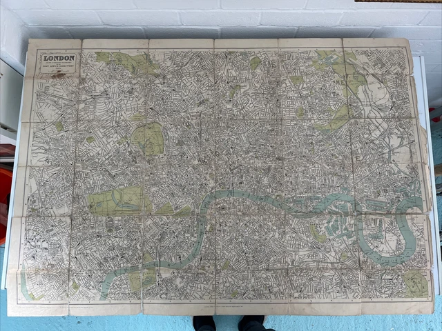 VINTAGE 1915 POST Office Directory Map of London - Central Section On ...