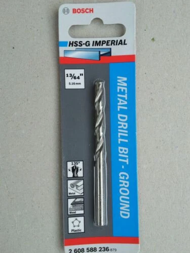 BOSCH HSSG IMPERIAL Metal Drill Bit Ground-13/64" INCH OR 5.16mm 2608588236-879 EUR 17,34 ...