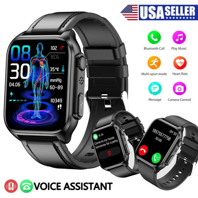 SMART WATCH FOR Men Smartwatch Bluetooth Call for iOS Android Health ...