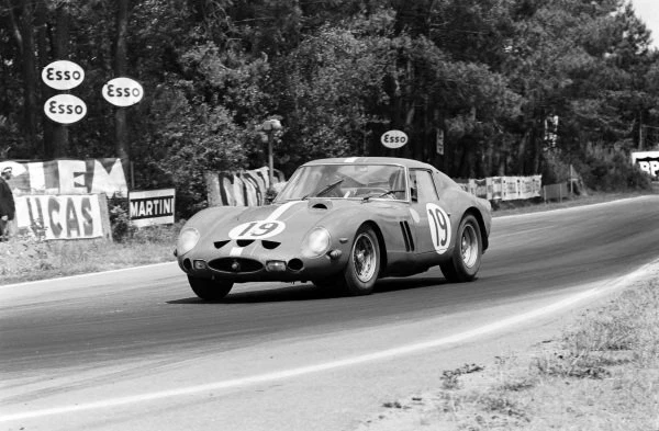 PIERRE NOBLET & Jean Guichet, Ferrari 250 GTO Le Mans 1962 Racing Old ...
