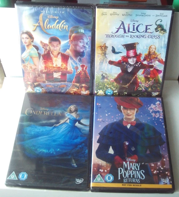 MARY POPPINS RETURNS, Cinderella, Aladdin, Alice Through the 4 x Disney ...