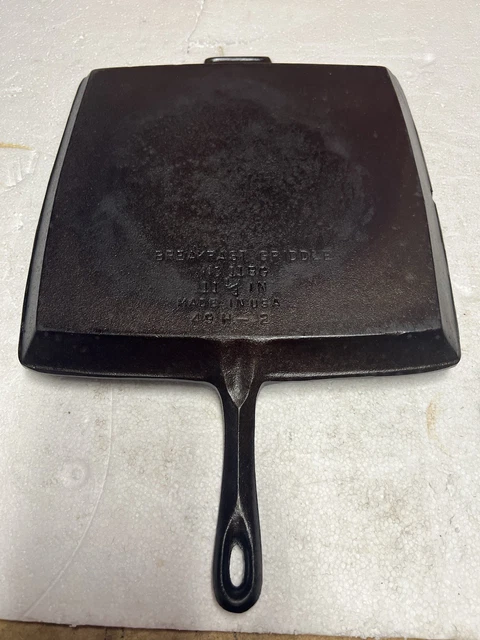 BIRMINGHAM STOVE AND Range BSR Cast Iron Square Breakfast Griddle #11 ...
