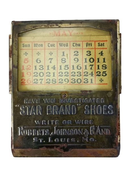 STAR BRAND SHOES St Louis Mo Brass Advertising Clip 1920s Vintage £22. ...