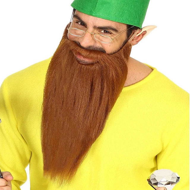 LANGER ZZ TOP Bart Rocker mit Schnurrbart Braun Accessoire Rocker ...