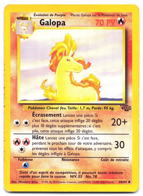 CARTE POKÉMON GALOPA 44/64 EDITION 2 ED2 Jungle VF FR EUR 3,99 ...