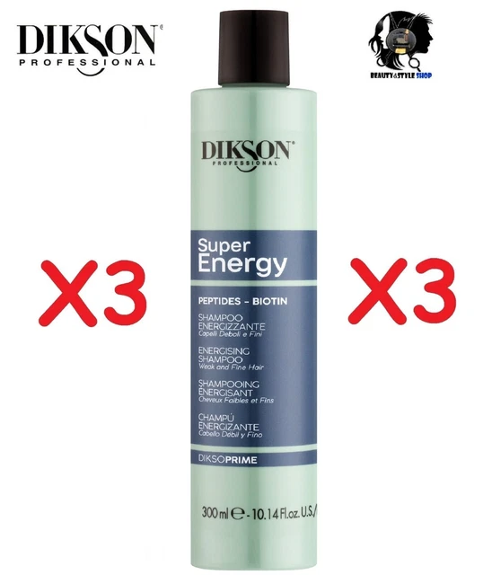 SHAMPOO ANTICADUTA CAPELLI Deboli Energizzante 3X300Ml Dikson Prime ...