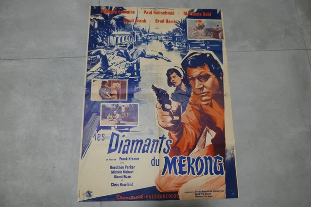 AFFICHE DE CINÉMA originale ancienne LES DIAMANTS DU MEKONG 80 X 60 cm EUR 16,00 - PicClick FR