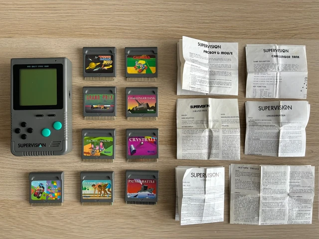 CONSOLE WATARA SUPERVISION (Concurrente Game Boy) - Fonctionnelle + 9 ...