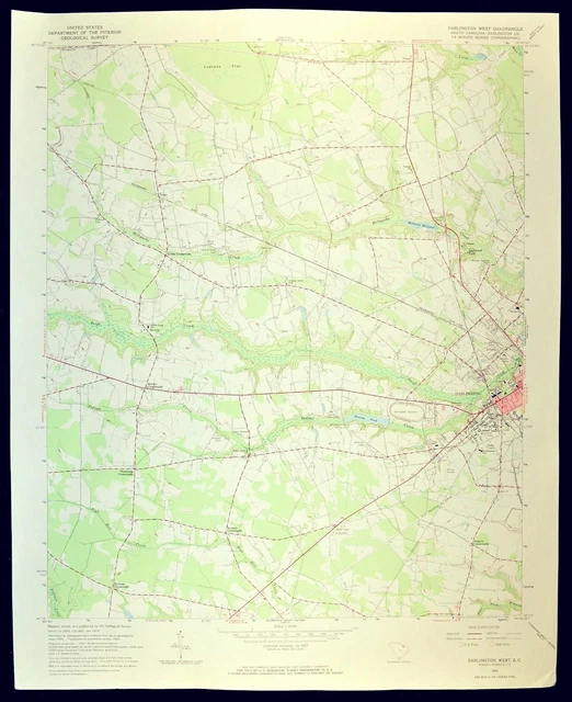 DARLINGTON MAP OF Darlington County South Carolina Raceway Earlwood ...