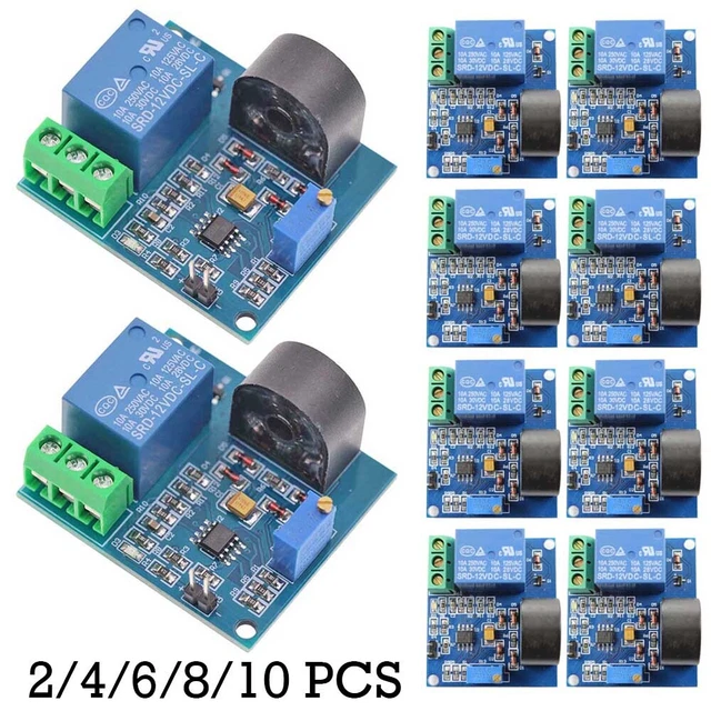LOT OF AC Current Detection Sensor Module Relay 5A Overcurrent ...