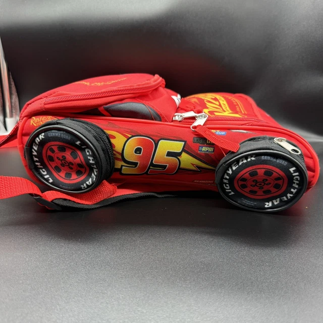 DISNEY PIXAR LIGHTNING McQueen Rust-eze Backpack Red Kids Race Car £18. ...