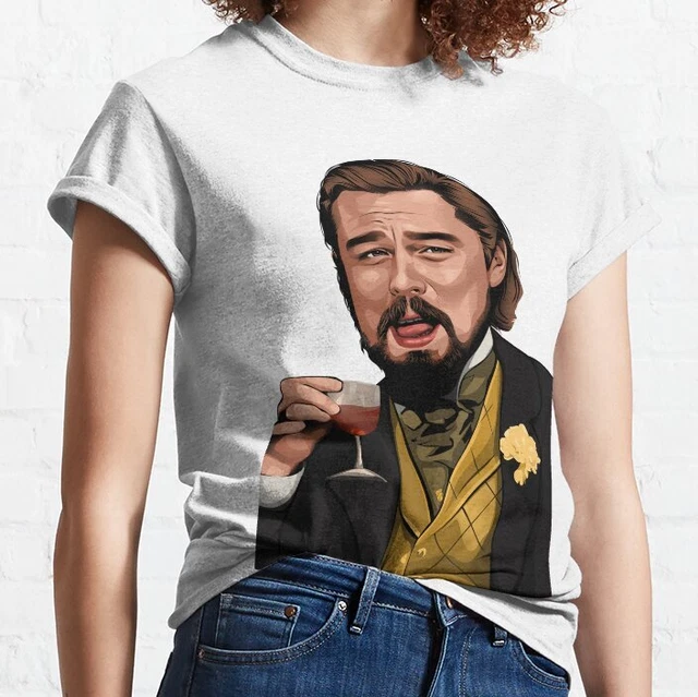 LAUGHING LEO | Iconic Meme From Django Unchained Classic T-Shirt £6.58 ...