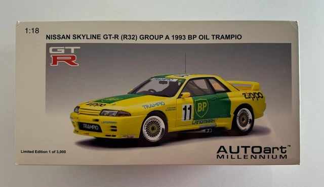 AUTOART NISSAN SKYLINE GT-R R32 Group A 1993 BP Oil Trampio 1/18 GTR ...
