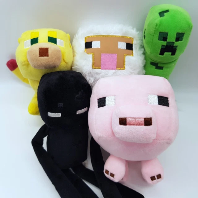 MINECRAFT SOFT TOYS Bundle Plush x5 Enderman Creeper Sheep Pig Ocelot ...