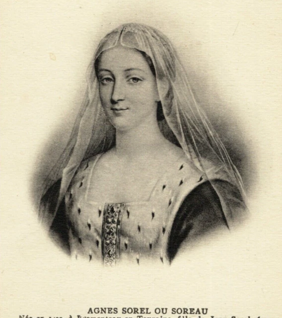 ANTIQUE FRENCH POSTCARD Agnes Sorel Ou Soreau -Mistress King Charles ...