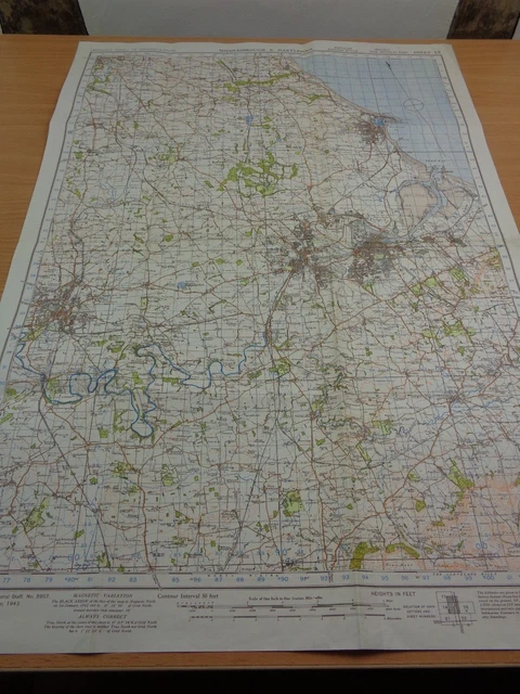 WW2 WAR OFFICE Map of "MIDDLESBROUGH & HARTLEPOOL" (Home Guard, Army ...