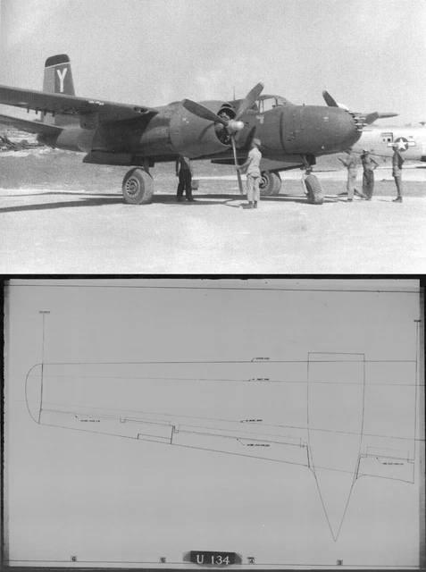 DOUGLAS A-26 INVADER 1940's Factory Blueprints WW2 B-26 Aircraft ...