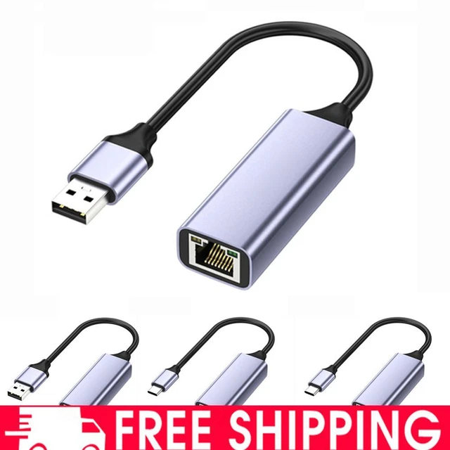 PC INTERNET USB 1000Mbps Network Adapter RJ45 Type-C Gigabit for Tablet ...
