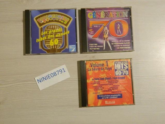 LOT 3 CD HITS année 60 année 70 chanson francaise et international EUR ...