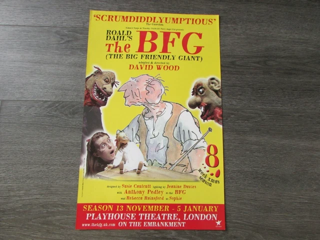 BFG ROALD DAHL'S the Big Friendly Giant Original Playhouse Theatre ...