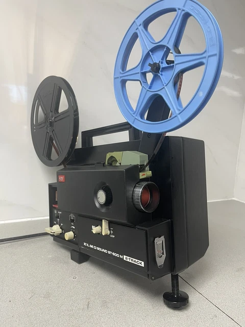 CINE FILM SOUND PROJECTOR Elmo Sound ST-600 M 2-Track Super 8 serviced ...