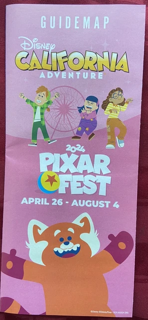 DISNEYLAND DCA PARK Guide Map Pixar Fest 2024 Guidemap California ...