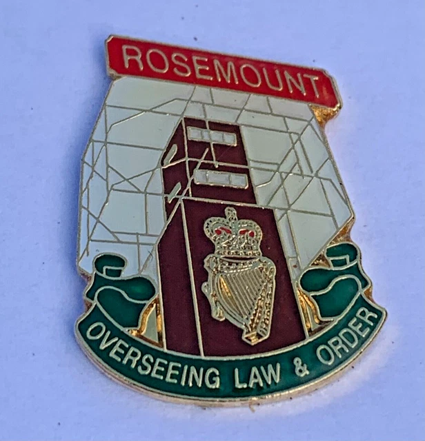 ROSEMOUNT STATION ROYAL ULSTER CONSTABULARY RUC POLICE psni irish pin ...